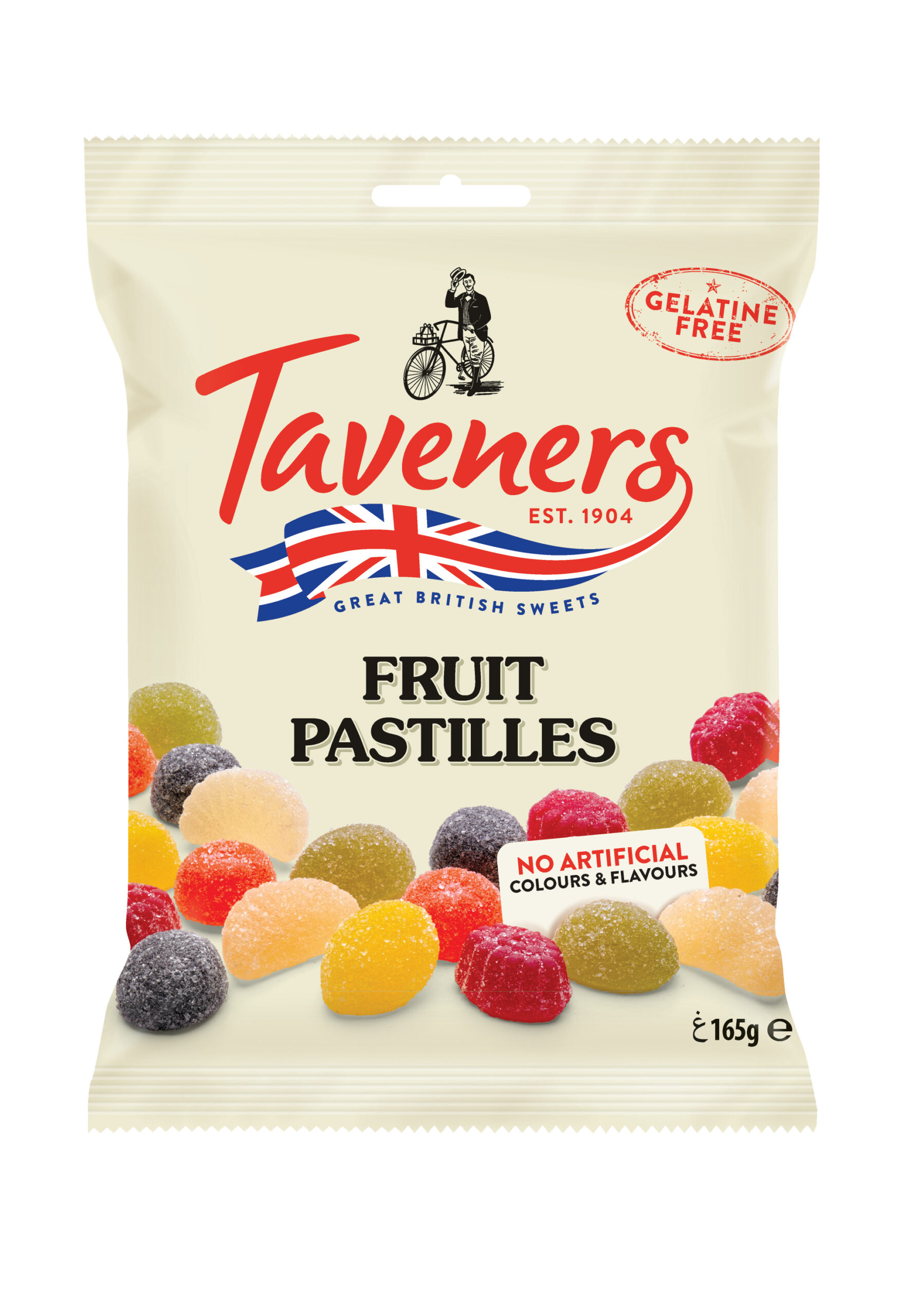 Taveners Fruit Pastilles Bag 5 82oz 165g BWI